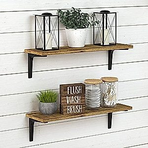 J JACKCUBE DESIGN Wash Brush Flush Bathroom Signs, Funny Farmhouse Classic Rustic Wooden Sign Box- Bath Home Vintage Decor Sign Art with Sayings- MK1066A