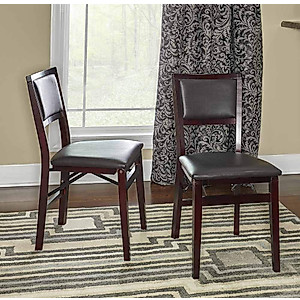 Linon Keira Pad Folding Chair, Set of 2, Engineered Wood
