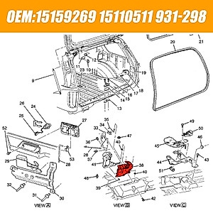 RANSOTO 931-298 Liftgate Door Lock Latch Actuator Compatible with Chevrolet Trailblazer GMC Envoy Buick Rainier Isuzu Ascender Oldsmobile Bravada Saab Replace 15159269 15110511