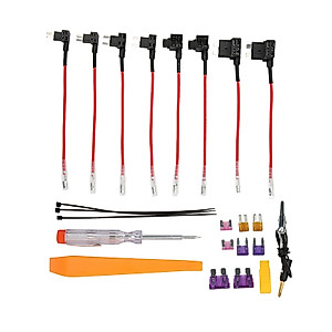 Cam Hardwire Kit, USB Cable Hardwire, Car Dashcam Hardwire, USB Adapter Overheating Protection for Mirror Cam GPS Navigator Radar Detector (MICRO)