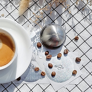 RECAPS Only 1 Stainless Steel Refillable Filter Reusable Pod Compatible with Vertuoline Coffee Makers BUT Not All 230ml (Only 1 Pod, Aluminum Seals Lids excluded)