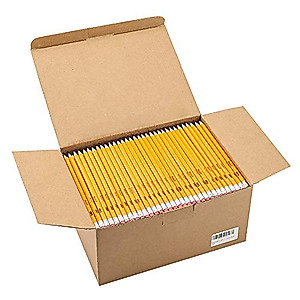 Madisi Wood-Cased #2 HB Pencils, Yellow, Pre-sharpened, Bulk Pack, 576 pencils in box