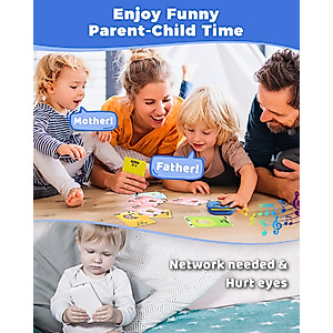 KOKODI Toddler Toys - Talking Flash Cards for Boys 2 3 4 5 Year Old Birthday Gifts, Autism Speech Therapy Toys for Autistic Children, Learning Toys with 224 Sight Words for Kids, Montessori Toys