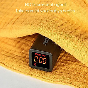 YCHWFF Muslin Bibs for baby Girls, Boys 8 Pack Drool Teething Bibs Lap-shoulder Drool Cloths Bibs 4-Layer Organic Cotton Multi-Use Scarf