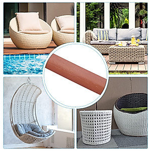 PATIKIL Wicker Repair Kit, 30m/98ft PE Rattan Replacement Repair DIY Set for Wicker Fixing Furniture Patio Furniture Repair, Red Brown