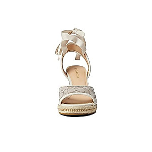 COACH Page Jacquard Wedge Beige 8.5 B (M)