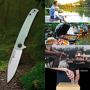 Sencut Brazoria Folding Pocket Knife for EDC, Burgundy G10 Handle Black Stonewashed D2 Blade Folding Knife with Clip, Everyday Carry Knife with Liner Lock for Men Women, Lightweight for Indoor Outdoor Fathers Son Gift SA12C