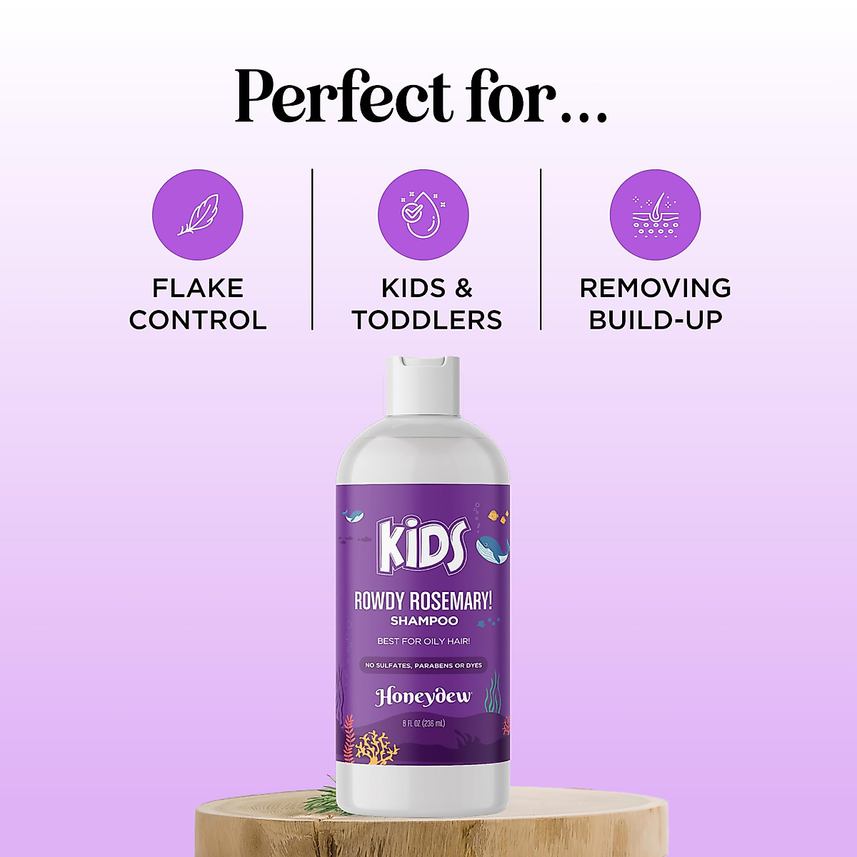 Deep Cleansing Shampoo for Kids - Paraben & Sulfate Free Kids Shampoo for Oily Hair and Scalp with Tea Tree and Rosemary Essential Oils - Gentle Nourishing Shampoo for Build Up Flakes and Dry Scalp