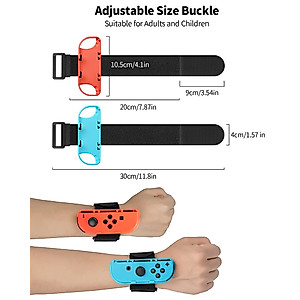 RTTACRTT Wrist Bands for Just Dance 2024 2023 2022 2021 Switch and for Zumba Burn It Up, Adjustable Elastic Dance Soft Straps for Switch & Switch OLED Joy Con Controller, 2 Pack for Adults and Kids
