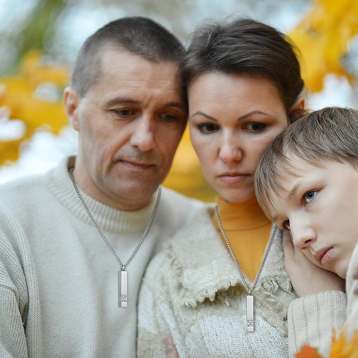 Cremation Urn Necklace for Ashes Memorial Stainless Steel with CZ Necklace Urn Locket Ashes Keepsake Cremation Jewelry for Ashes (Silver, 6 Pcs)