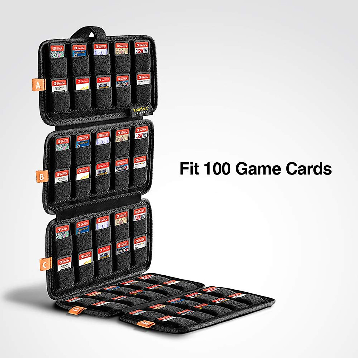 tomtoc 100 Cartridge Game Holder for Nintendo Switch, Sony Ps Vita Games and SD Memory Cards, Nintendo Switch Game Card Case