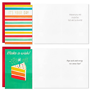 Hallmark Birthday Cards Assortment, 16 Cards with Envelopes (Make a Wish)
