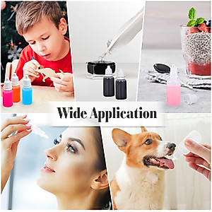 50 Pack 15ml Plastic Dropper Bottle Empty Eye Dropper Bottles Squeezable Liquid Dropper Container with Screw Cap for Eye Drops Ear Drops Oils Saline