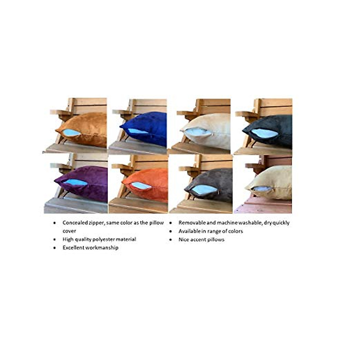 PreciousHome Set of 2 Cream Throw Pillows - Faux Suede Decorative Throw Pillow Covers, Beige Throw Pillow, Beige Pillow Covers, Throw Pillows for Couch, Decorative Pillows 18x18 Inches