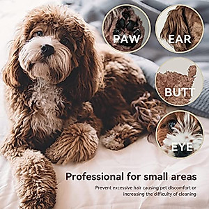 PAWBBY Dog Paw Trimmer, Dog Clippers, Cordless Cat and Small Dogs Clipper, Low Noise Electric Mini Pet Grooming Clippers for Trimming The Hair Around Face, Paw Pads, Eyes, Ears, Rump