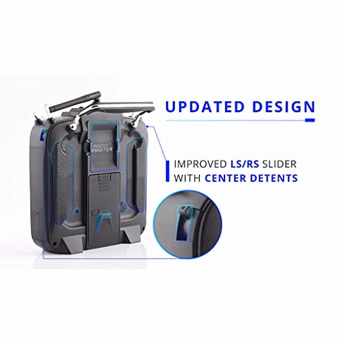 RadioMaster TX16S Mark II MAX Edition 2.4GHz 16 Channel EdgeTX OpenTX Radio Transmitter Leather Grips CNC Finished Components Mode 2 (Carbon Black, ELRS w/ AG01)