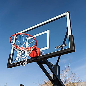 Lifetime 60" In-Ground Basketball Hoop, Mammoth Lift Adjustable Height, Tempered Glass Backboard Bolt Down System