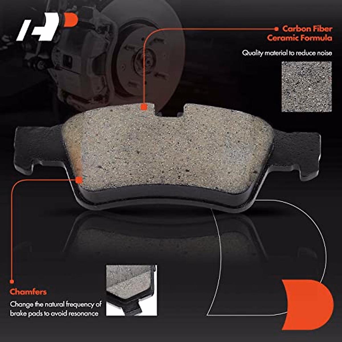 A-Premium 13 inch(330.3 mm) Rear Solid Disc Brake Rotors + Ceramic Pads Kit Compatible with Select Mercedes-Benz Models - W164 ML320/ML350/ML450/ML500, W251 R320/R350/R500, 6-PC Set