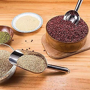 Ice Scoop for Freezer,Stainless Steel Ice Scoop for Ice Machine,Small Metal Ice Scoop for Ice Maker Kitchen Bar Party Wedding,Heavy Duty,Dishwasher Safe,8 OZ Utility Metal Scoop