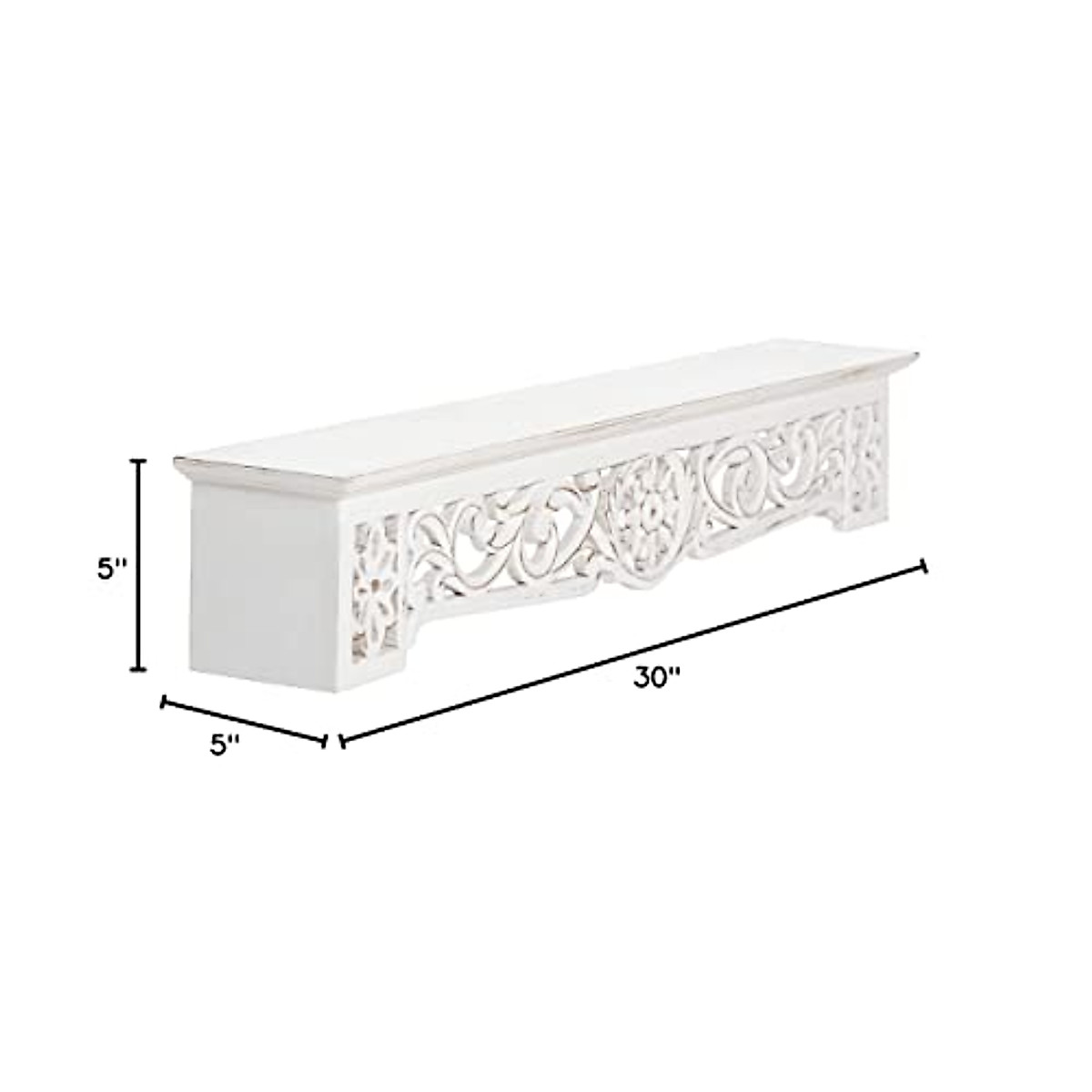 Habitat Fetco Morris White 30-in. Ledge Shelf