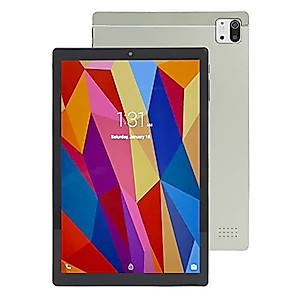 10.1 Inch Tablet, 1920x1200 IPS Dual SIM Dual Standby 100‑240V Green Tablet for Reading (US Plug)