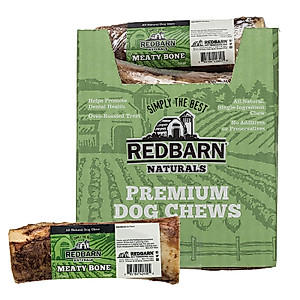 Redbarn Meaty Bones, All-Natural Single-Ingredient Chews | Great for Aggressive/Power Chewers, Large (Pack of 25)