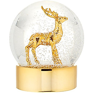 Lenox Holidays Reindeer Golden Snowglobe, Gold