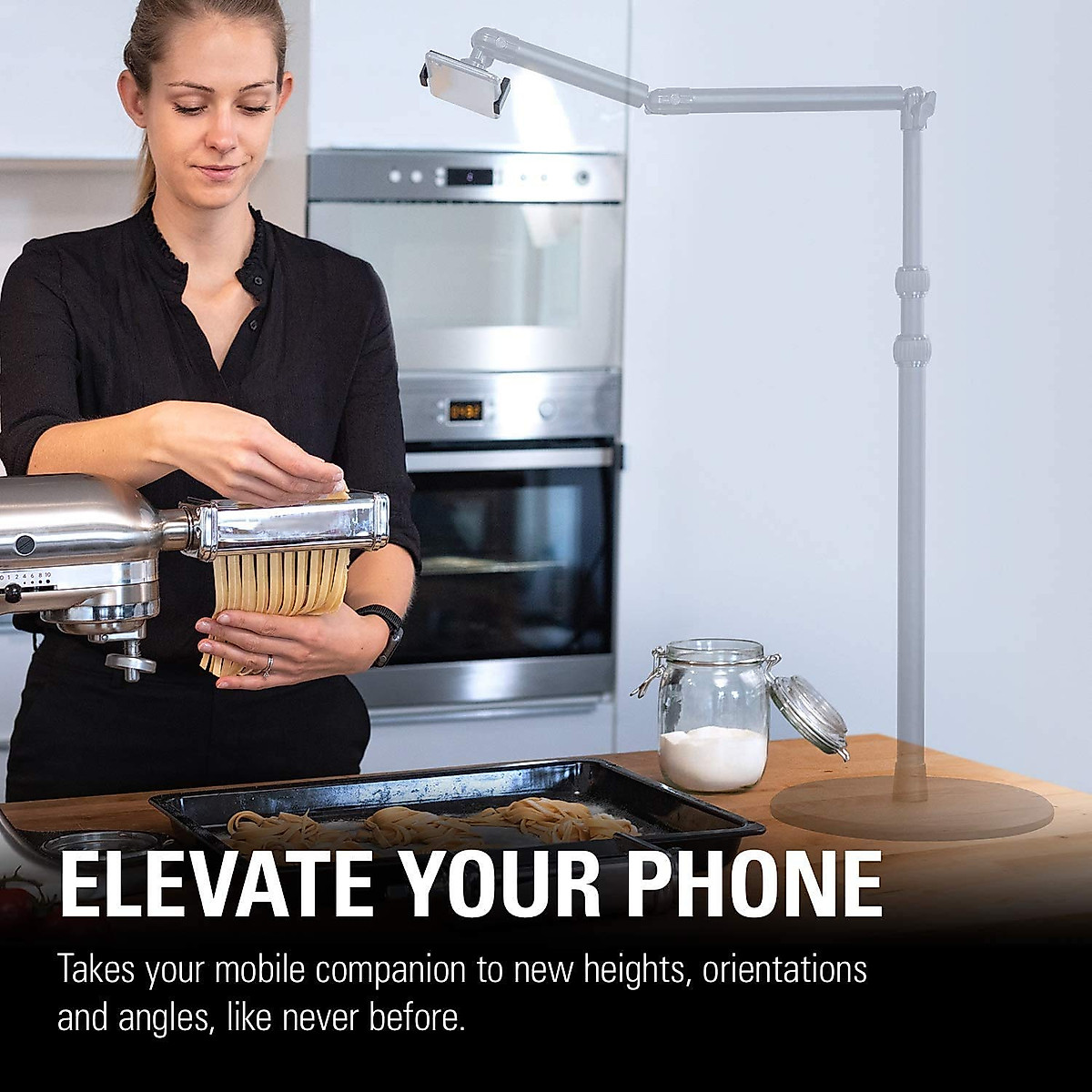 Elgato Phone Grip, Premium Spring-Loaded Smartphone Clamp with Padded Jaws for 1/4 inch Thread Mounts or Tripods, perfect for TikTok, Instagram, Streaming, Videoconferencing and Studios