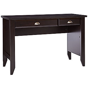 Sauder 5 Shelf Split Bookcase, Jamocha Wood Finish & Shoal Creek Computer Desk, Jamocha Wood Finish