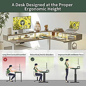 FEZIBO L Shaped standing desk