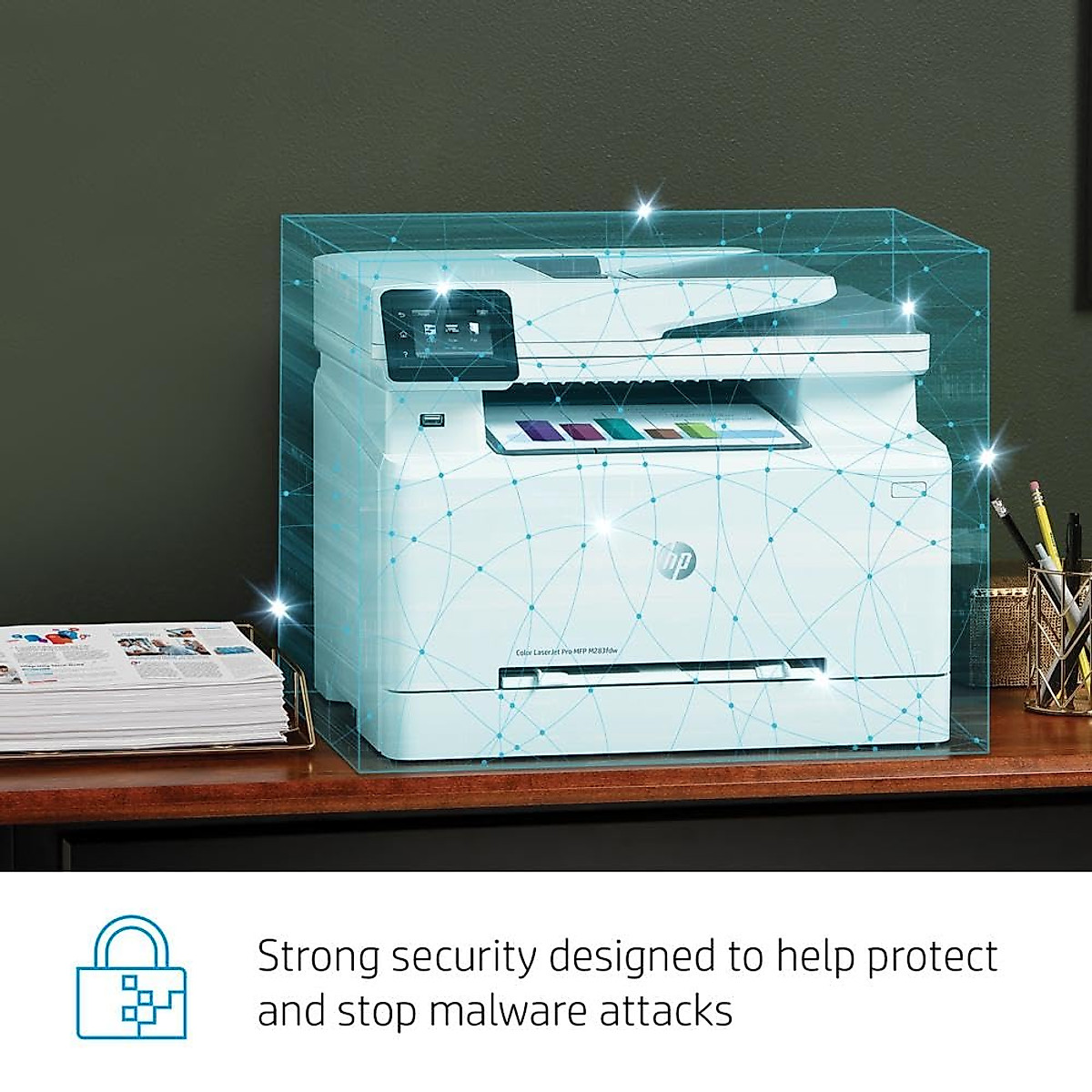 HP Color LaserJet Pro M283fdw Wireless All-in-One Laser Printer, Remote Mobile Print, Scan & Copy, Duplex Printing, Works with Alexa (7KW75A)