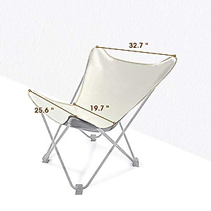 Buzzlett Arm Butterfly Replacement Covers for Butterfly Chairs Home docor Cover Only, White