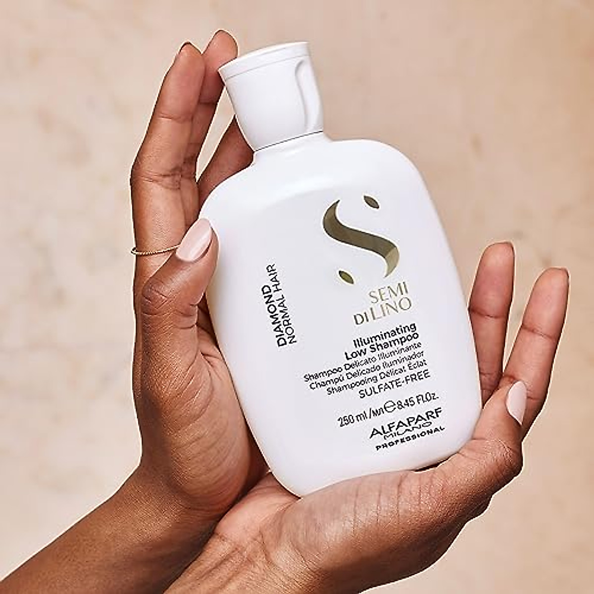 Alfaparf Milano Semi di Lino Diamond Shine Illuminating Low Shampoo - Sulfate Free - For All Hair Types- Paraben and Paraffin Free - Safe on Colored Hair - Professional Salon Quality (8.45 Fl Oz)