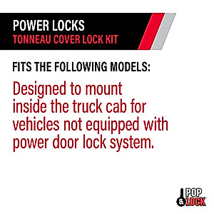Pop & Lock PL9772 Remote Keyless Entry Lock Kit for Truck Cap and Tonneau Cover