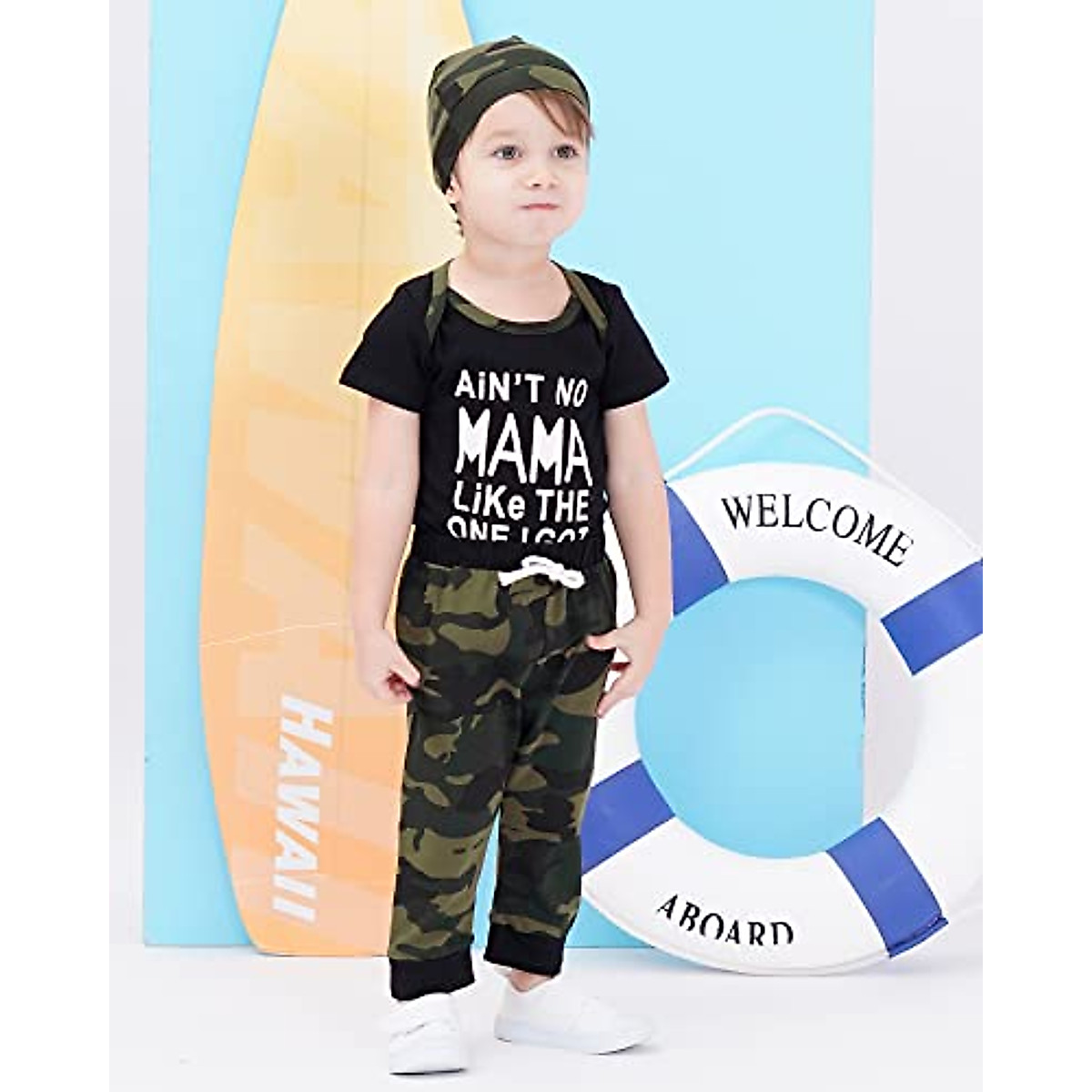 NZRVAWS Baby Boy Clothes 0-3 Months Newborn Boy Outfits Infant Boy Bodysuit Pants Set Baby Boy's Clothing Summer Clothes