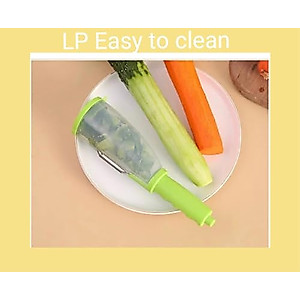 Vegetable Peeler with Container to Store Peel, Multi-functional Potato Orange Apple Peeler for Kitchen