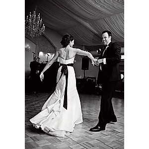 Wedding Sash Bridal Belts Simple Classic Silk Ribbon Sash, Black, Size One Size