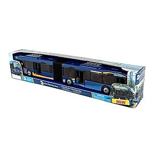 Daron MTA New York City Bus 16" Articulated Bus RT8571 Toy, Blue , Brown