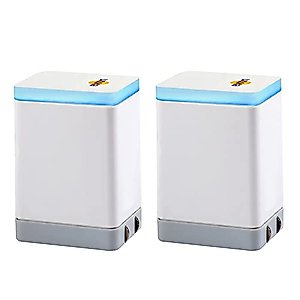Evron Ionizers for Home,Negative Ion Plug In Folding Prongs Mobile Ionizer with Output up to 20 Million Negative Ions/Sec (Blue light 2 Pack)