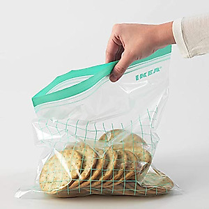 ISTAD Plastic Bag, Assorted Colours, Pack of 30, Comprises: 15 bags 6 l (28.5x41 cm) and 15 bags 4.5 l (27x34 cm). Can be used over and over again since it can be re-sealed.