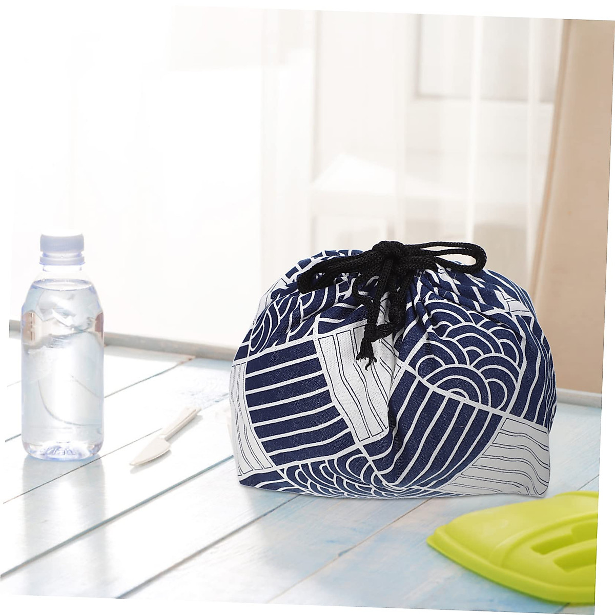 ABOOFAN 2pcs Bento Bag Lunch Bag Lunch Container Bag Cute Tote Bag Book Tote Bag for Women Reusable Tote Cooler Bag Lunch Handy Bento Storage Bag Bento Carrying Bag Cloth Drawstring Japan
