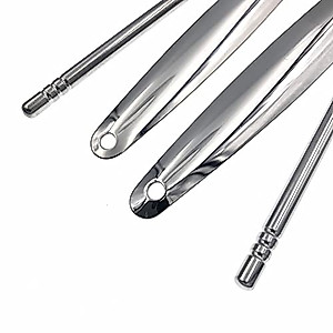 Tongue Scraper Set, Stainless Steel Smoothing Surfaces Safe Tongue Cleaner Tongue Cleaning Tool, Easy to Clean for reducing Bad Breath