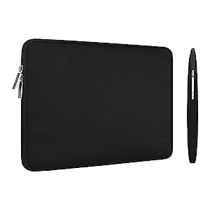 MOSISO Laptop Sleeve Compatible with MacBook Air 13 inch M2 A2681 M1 A2337 A2179 A1932 2023-2018/Pro 13 M2 M1 A2338 A2251 A2289 A2159 A1989 A1706 A1708, Neoprene Bag with Small Case, Black