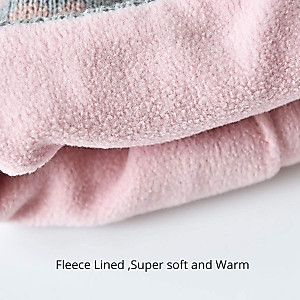 SOMALER Toddler Boys Girls Winter Knit Hat with Earflap Kids Baby Fleece Lined Beanie Hat Pom Pom Ski Cap