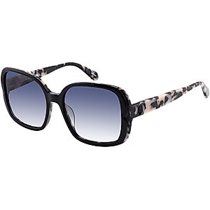 Kate Spade New York Women's Elianna/G/S Square Sunglasses, Black Havana, One Size