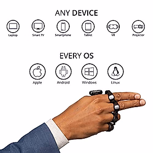 Tap Strap 2, Bluetooth (Large) Compatible with iPad