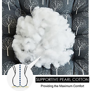 Chair Cushions for Dining Chairs 4 Pack-Kitchen Chair Cushions Set of 4,Chair Pads with Ties for Kitchen,Dining Room and Bedroom 2" Thickness 16 inch(Gray Arrow,4)