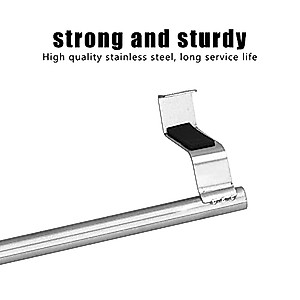 2PCS Metal Towel Bar Kitchen Cabinet Towel Rack Hang on Inside or Outside of Doors Kitchen Cabinet Towel Holder for Hand Towels Dish Towels Tea Towels(36cm)