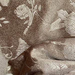 Anne Desert Taupe Embossed Floral Polyester Stretch Velvet Fabric for Bows, Headwraps, Top Knot, Scrunchies, Clothes, Costumes, Crafts