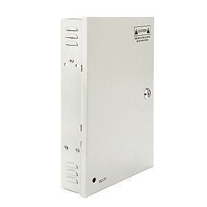 Xenocam 18 Channel Port 12V DC 20 Amp Amper with Glass Tube Fuse Distributed Power Supply Box for CCTV DVR Security System and Camera or Cameras